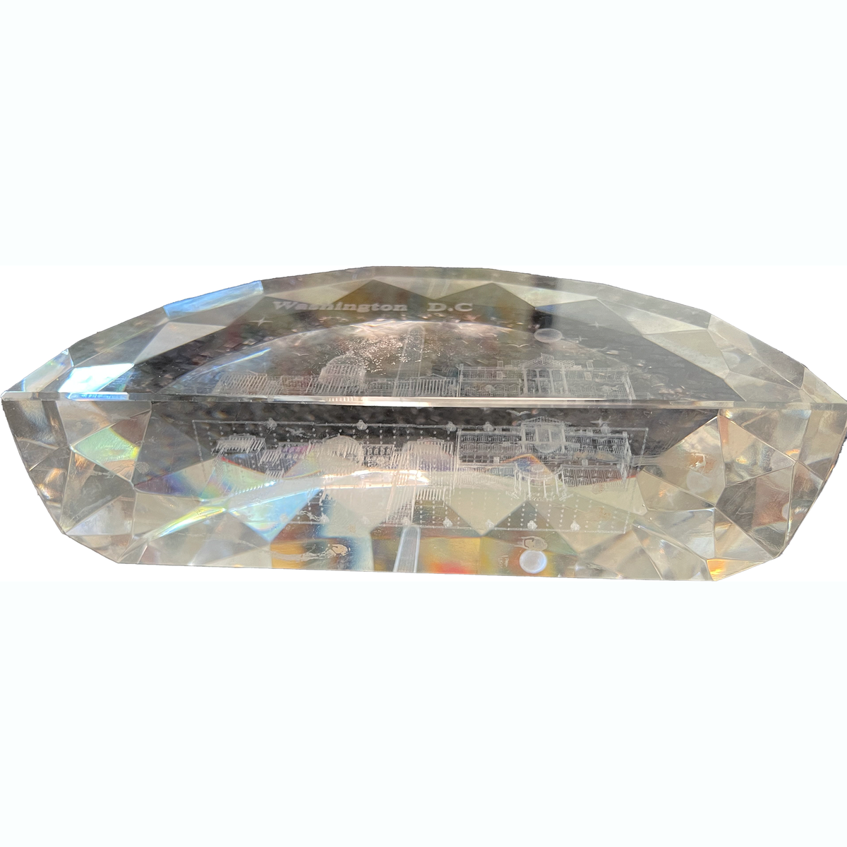 Luxury Washington D.C. Crystal Paperweight – Large – Presidentsouvenirs